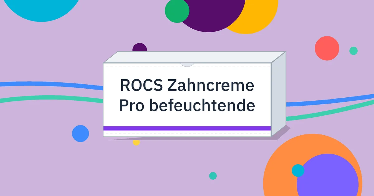 Symbolbild: Packung mit der Aufschrift ROCS Zahncreme Pro befeuchtende (PZN 16841931) – Verfügbarkeit und Bezug in Apotheken in Frankfurt am Main