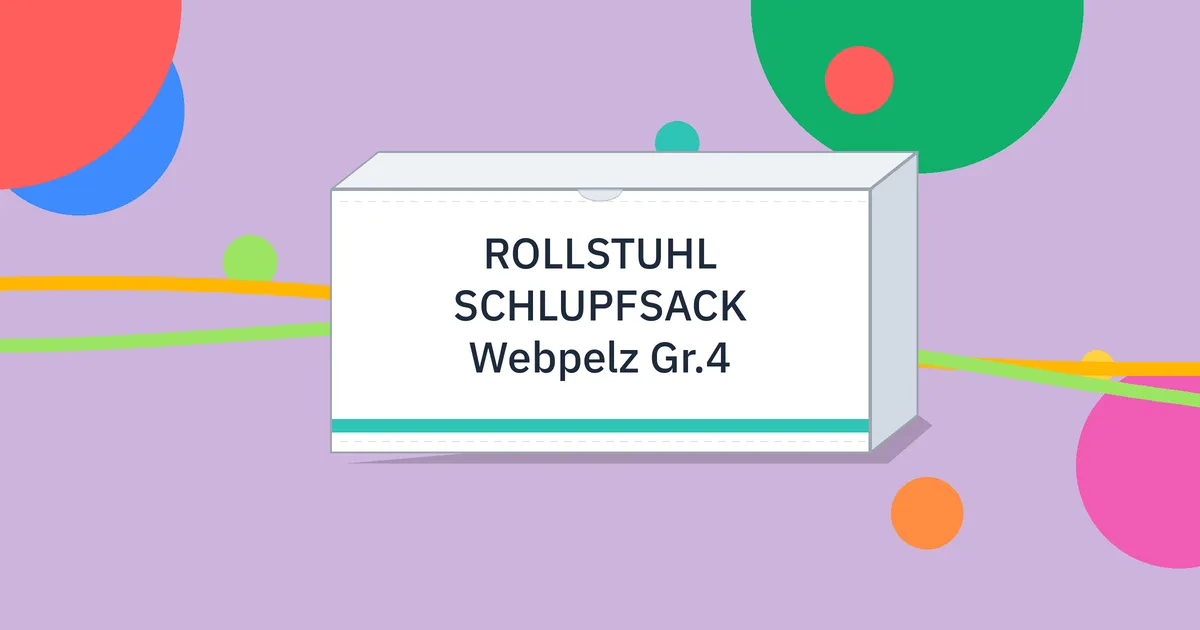 Symbolbild: Packung mit der Aufschrift ROLLSTUHL SCHLUPFSACK Webpelz Gr.4 (PZN 04909954) – Verfügbarkeit und Bezug in Apotheken in Frankfurt am Main