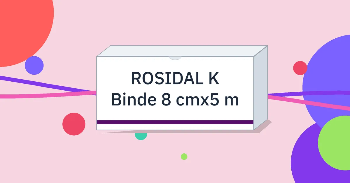 Symbolbild: Packung mit der Aufschrift ROSIDAL K Binde 8 cmx5 m (PZN 13364146) – Verfügbarkeit und Bezug in Apotheken in Frankfurt am Main