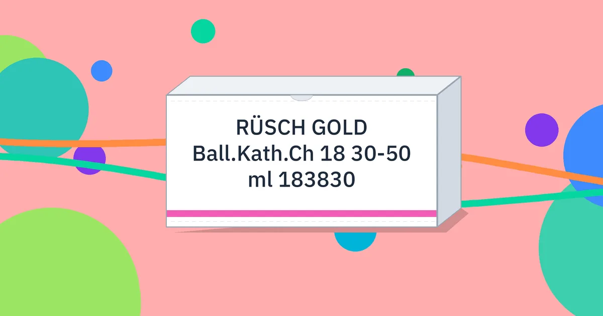 Symbolbild: Packung mit der Aufschrift RÜSCH GOLD Ball.Kath.Ch 18 30-50 ml 183830 (PZN 07397609) – Verfügbarkeit und Bezug in Apotheken in Frankfurt am Main