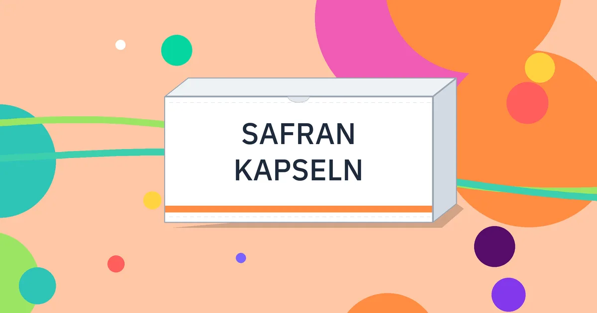 Symbolbild: Packung mit der Aufschrift SAFRAN KAPSELN (PZN 19505234) – Verfügbarkeit und Bezug in Apotheken in Frankfurt am Main
