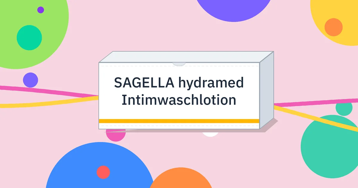 Symbolbild: Packung mit der Aufschrift SAGELLA hydramed Intimwaschlotion (PZN 10123643) – Verfügbarkeit und Bezug in Apotheken in Frankfurt am Main
