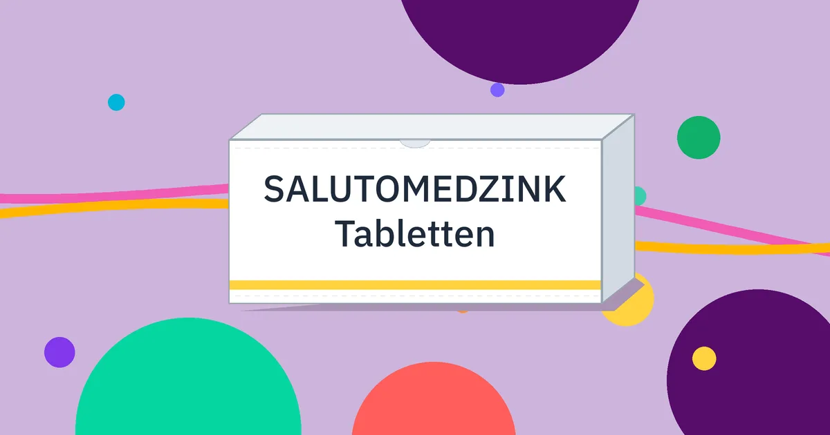 Symbolbild: Packung mit der Aufschrift SALUTOMEDZINK Tabletten (PZN 13153604) – Verfügbarkeit und Bezug in Apotheken in Frankfurt am Main