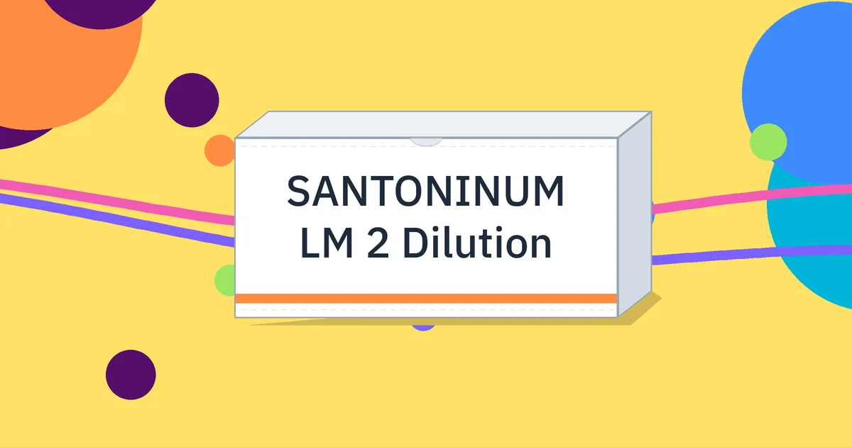 Symbolbild: Packung mit der Aufschrift SANTONINUM LM 2 Dilution (PZN 13685100) – Verfügbarkeit und Bezug in Apotheken in Frankfurt am Main