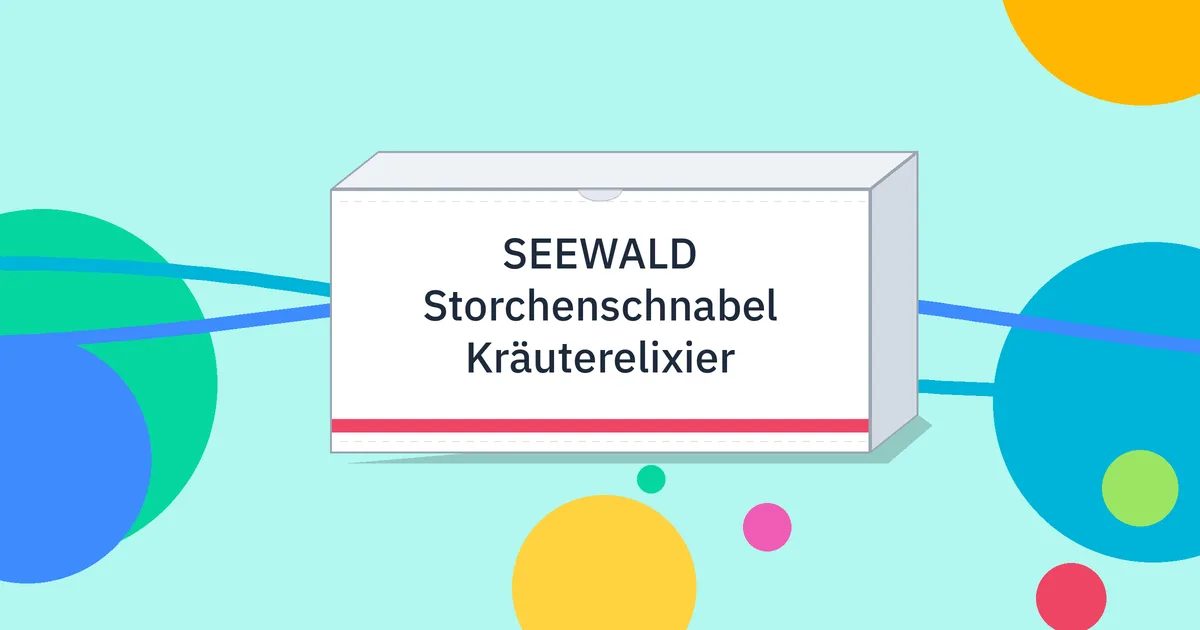 Symbolbild: Packung mit der Aufschrift SEEWALD Storchenschnabel Kräuterelixier (PZN 19546428) – Verfügbarkeit und Bezug in Apotheken in Frankfurt am Main
