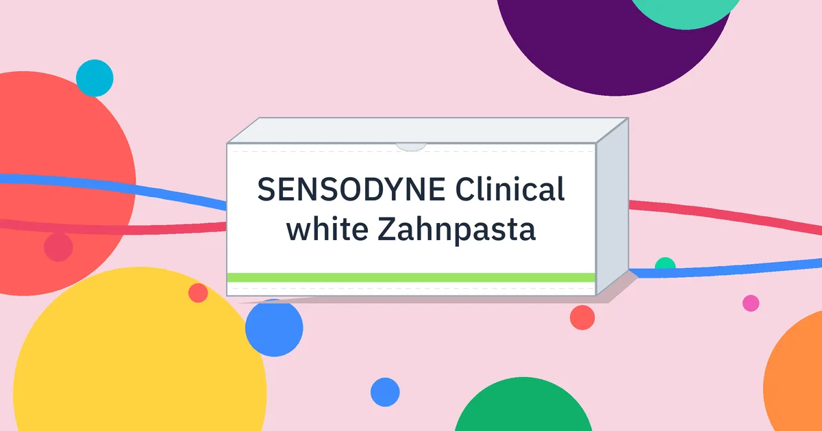 Symbolbild: Packung mit der Aufschrift SENSODYNE Clinical white Zahnpasta (PZN 19973254) – Verfügbarkeit und Bezug in Apotheken in Frankfurt am Main