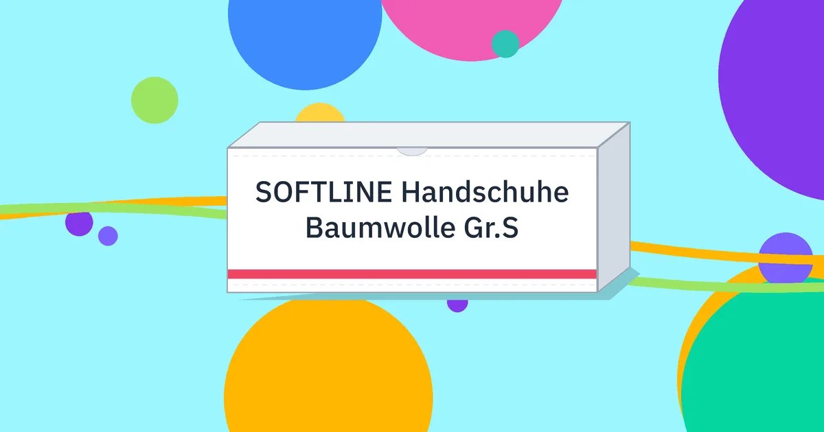 Symbolbild: Packung mit der Aufschrift SOFTLINE Handschuhe Baumwolle Gr.S (PZN 08761483) – Verfügbarkeit und Bezug in Apotheken in Frankfurt am Main