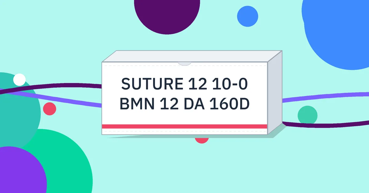 Symbolbild: Packung mit der Aufschrift SUTURE 12 10-0 BMN 12 DA 160D (PZN 19525478) – Verfügbarkeit und Bezug in Apotheken in Frankfurt am Main