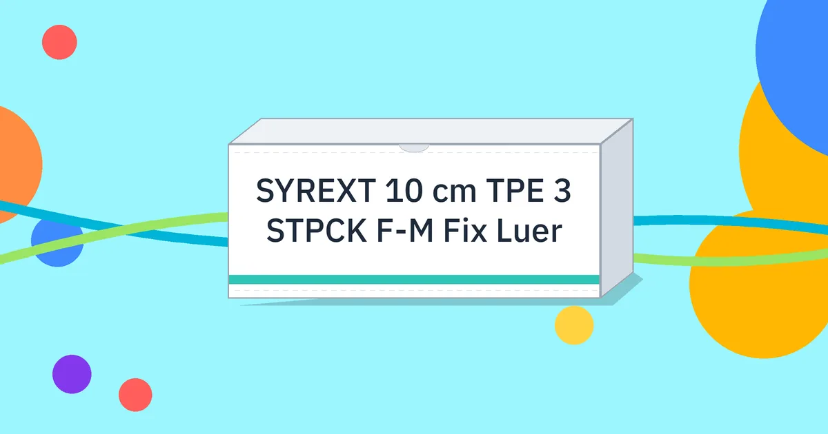 Symbolbild: Packung mit der Aufschrift SYREXT 10 cm TPE 3 STPCK F-M Fix Luer (PZN 17898399) – Verfügbarkeit und Bezug in Apotheken in Frankfurt am Main