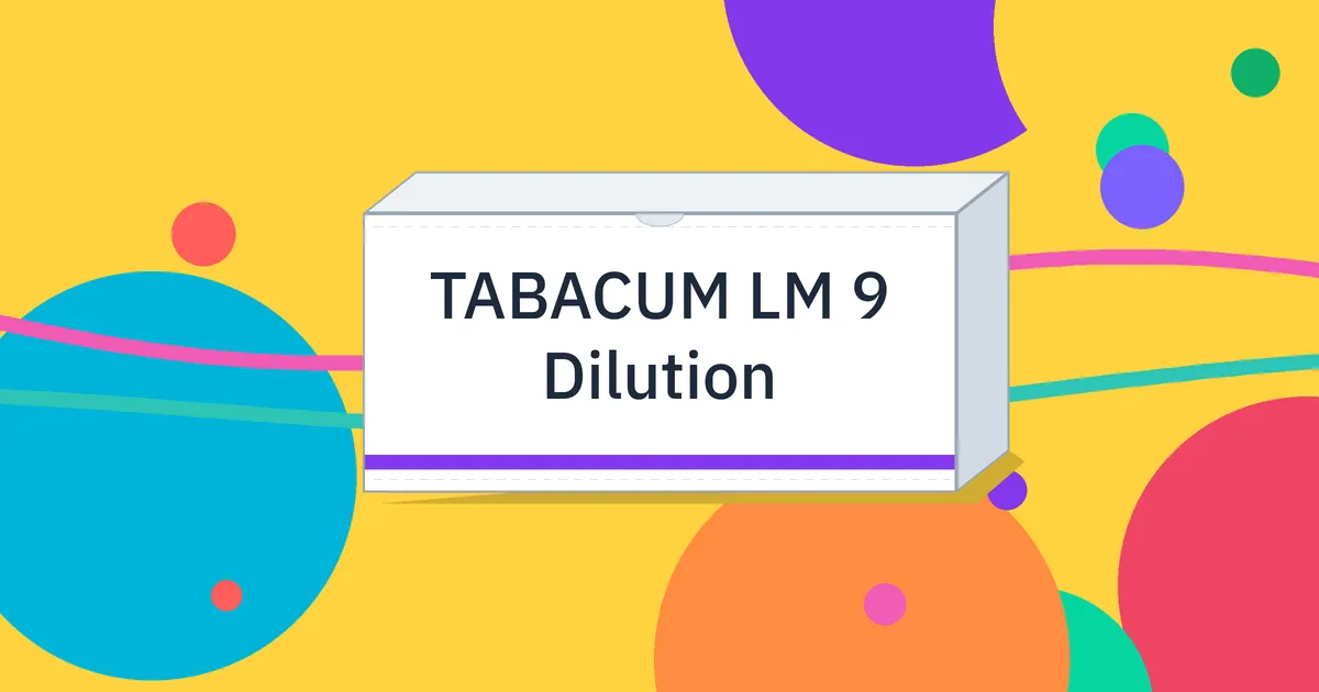 Symbolbild: Packung mit der Aufschrift TABACUM LM 9 Dilution (PZN 13212554) – Verfügbarkeit und Bezug in Apotheken in Frankfurt am Main