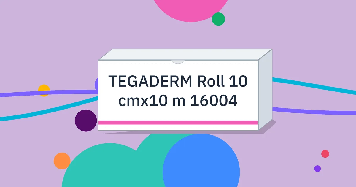 Symbolbild: Packung mit der Aufschrift TEGADERM Roll 10 cmx10 m 16004 (PZN 05398007) – Verfügbarkeit und Bezug in Apotheken in Frankfurt am Main