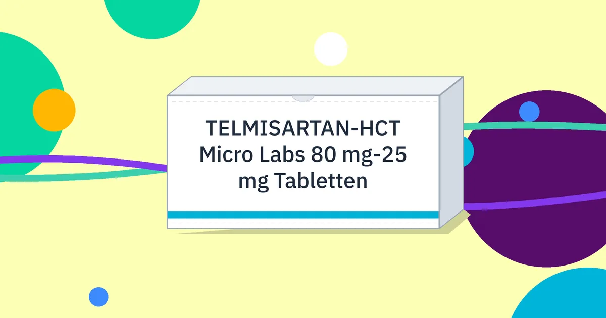 Symbolbild: Packung mit der Aufschrift TELMISARTAN-HCT Micro Labs 80 mg-25 mg Tabletten (PZN 13749082) – Verfügbarkeit und Bezug in Apotheken in Frankfurt am Main