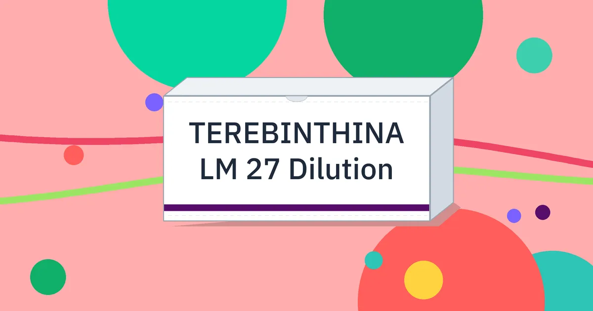 Symbolbild: Packung mit der Aufschrift TEREBINTHINA LM 27 Dilution (PZN 13216782) – Verfügbarkeit und Bezug in Apotheken in Frankfurt am Main
