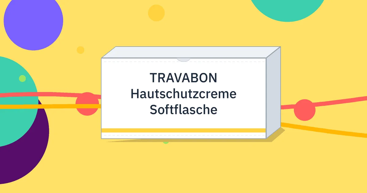 Symbolbild: Packung mit der Aufschrift TRAVABON Hautschutzcreme Softflasche (PZN 16749119) – Verfügbarkeit und Bezug in Apotheken in Frankfurt am Main