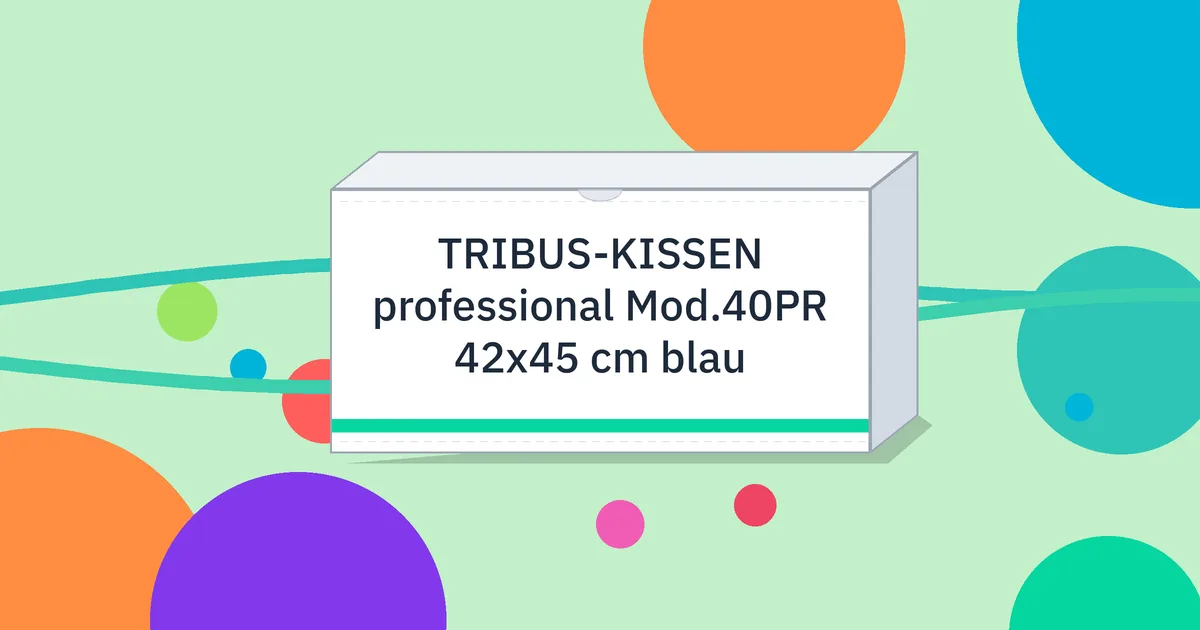 Symbolbild: Packung mit der Aufschrift TRIBUS-KISSEN professional Mod.40PR 42x45 cm blau (PZN 16568524) – Verfügbarkeit und Bezug in Apotheken in Frankfurt am Main