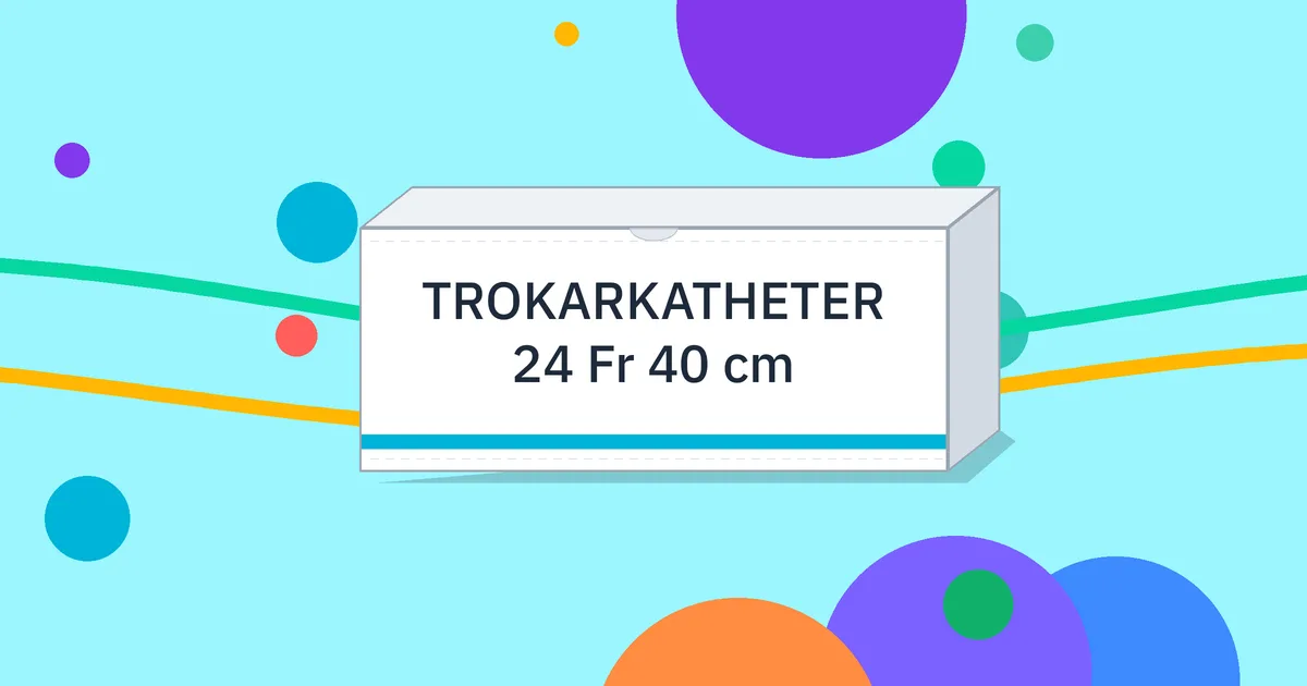 Symbolbild: Packung mit der Aufschrift TROKARKATHETER 24 Fr 40 cm (PZN 16167624) – Verfügbarkeit und Bezug in Apotheken in Frankfurt am Main