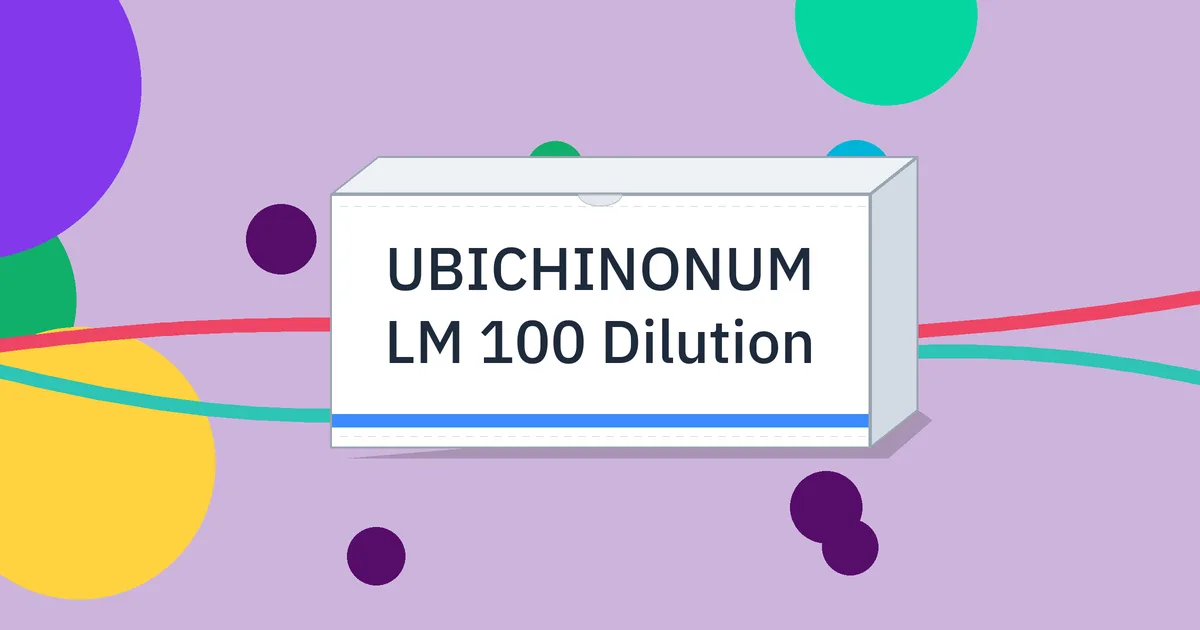 Symbolbild: Packung mit der Aufschrift UBICHINONUM LM 100 Dilution (PZN 13255109) – Verfügbarkeit und Bezug in Apotheken in Frankfurt am Main