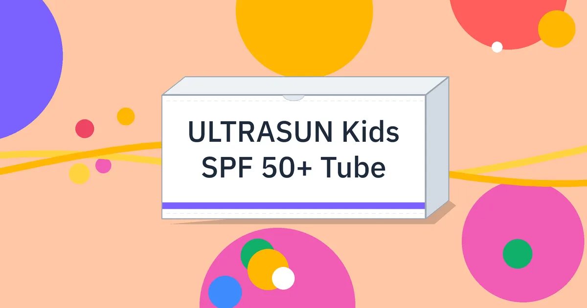 Symbolbild: Packung mit der Aufschrift ULTRASUN Kids SPF 50+ Tube (PZN 20179834) – Verfügbarkeit und Bezug in Apotheken in Frankfurt am Main