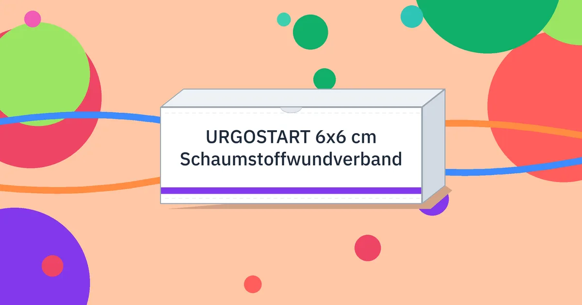 Symbolbild: Packung mit der Aufschrift URGOSTART 6x6 cm Schaumstoffwundverband (PZN 11875090) – Verfügbarkeit und Bezug in Apotheken in Frankfurt am Main