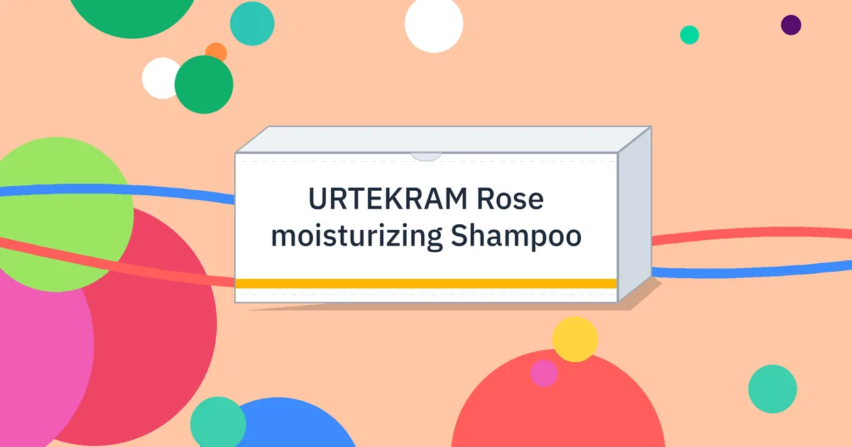 Symbolbild: Packung mit der Aufschrift URTEKRAM Rose moisturizing Shampoo (PZN 19477986) – Verfügbarkeit und Bezug in Apotheken in Frankfurt am Main