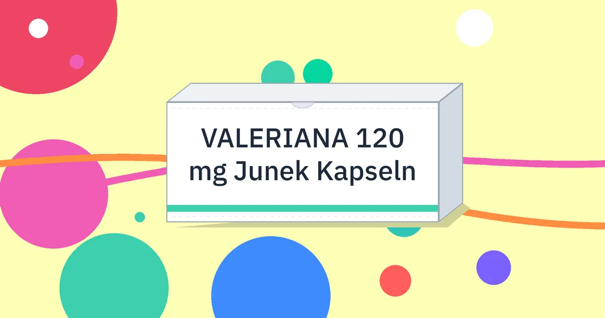 Symbolbild: Packung mit der Aufschrift VALERIANA 120 mg Junek Kapseln (PZN 10336528) – Verfügbarkeit und Bezug in Apotheken in Frankfurt am Main