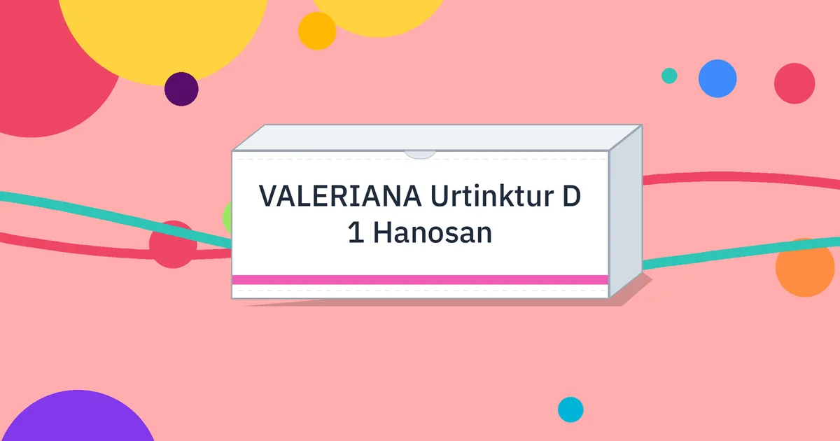 Symbolbild: Packung mit der Aufschrift VALERIANA Urtinktur D 1 Hanosan (PZN 07431915) – Verfügbarkeit und Bezug in Apotheken in Frankfurt am Main