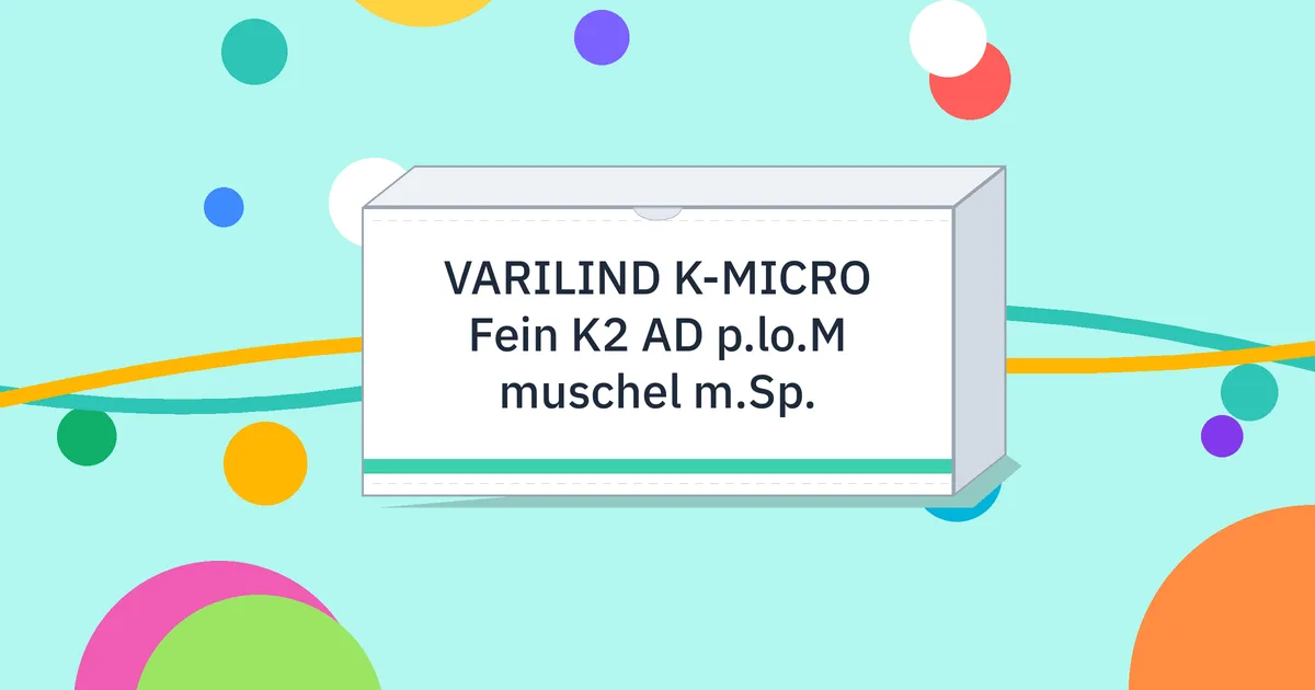 Symbolbild: Packung mit der Aufschrift VARILIND K-MICRO Fein K2 AD p.lo.M muschel m.Sp. (PZN 20559413) – Verfügbarkeit und Bezug in Apotheken in Frankfurt am Main