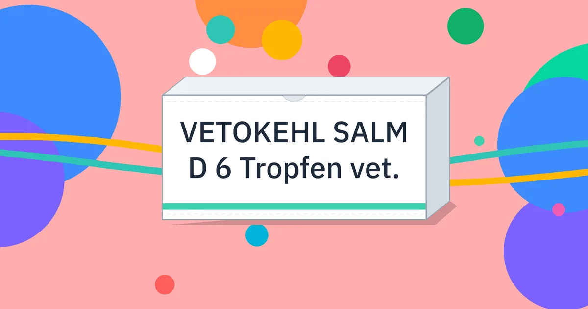 Symbolbild: Packung mit der Aufschrift VETOKEHL SALM D 6 Tropfen vet. (PZN 01442846) – Verfügbarkeit und Bezug in Apotheken in Frankfurt am Main