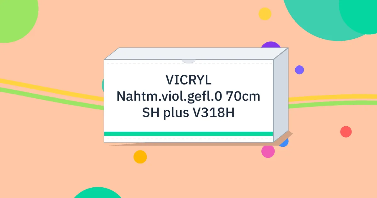 Symbolbild: Packung mit der Aufschrift VICRYL Nahtm.viol.gefl.0 70cm SH plus V318H (PZN 16393496) – Verfügbarkeit und Bezug in Apotheken in Frankfurt am Main