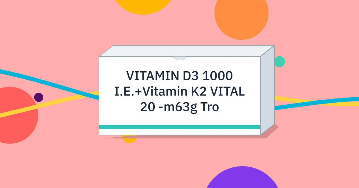 Symbolbild: Packung mit der Aufschrift VITAMIN D3 1000 I.E.+Vitamin K2 VITAL 20 -m63g Tro (PZN 17573119) – Verfügbarkeit und Bezug in Apotheken in Frankfurt am Main