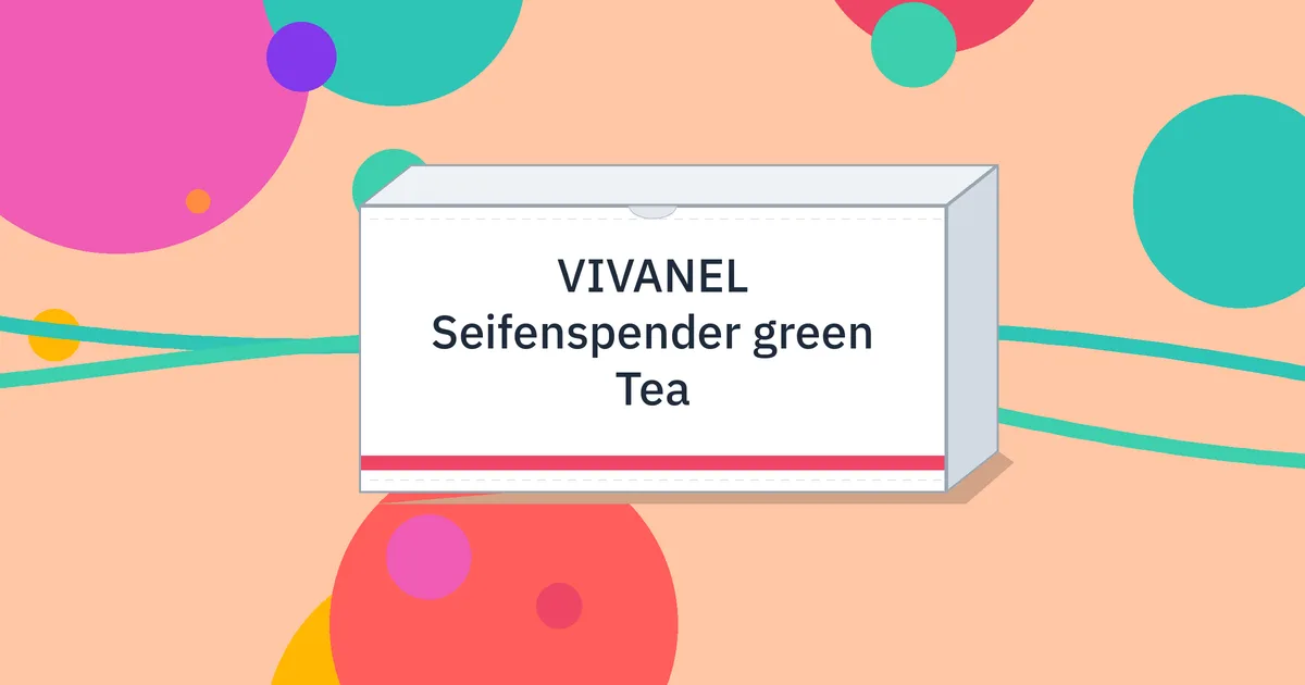 Symbolbild: Packung mit der Aufschrift VIVANEL Seifenspender green Tea (PZN 04888672) – Verfügbarkeit und Bezug in Apotheken in Frankfurt am Main