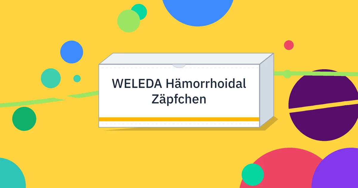 Symbolbild: Packung mit der Aufschrift WELEDA Hämorrhoidal Zäpfchen (PZN 00442755) – Verfügbarkeit und Bezug in Apotheken in Frankfurt am Main
