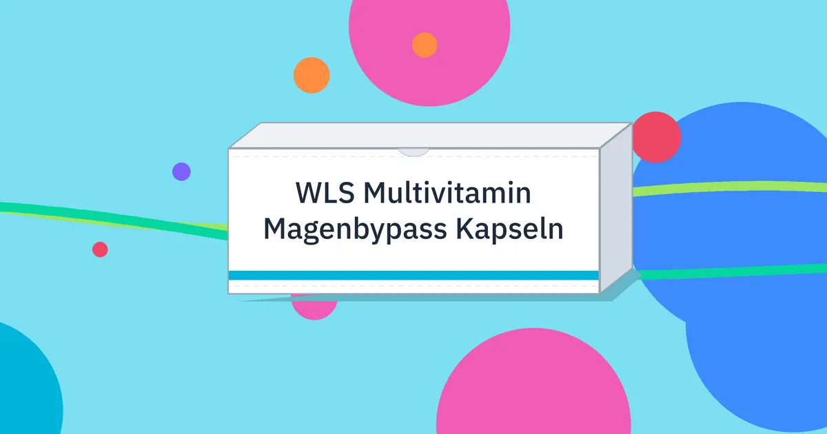 Symbolbild: Packung mit der Aufschrift WLS Multivitamin Magenbypass Kapseln (PZN 17891115) – Verfügbarkeit und Bezug in Apotheken in Frankfurt am Main