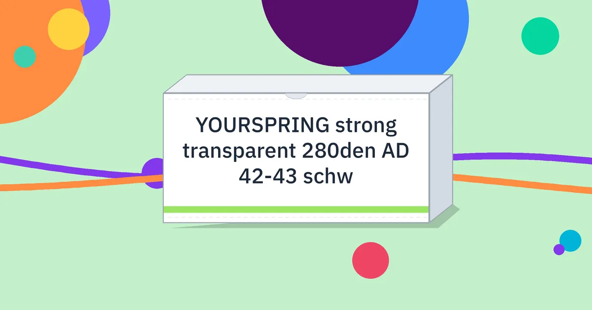 Symbolbild: Packung mit der Aufschrift YOURSPRING strong transparent 280den AD 42-43 schw (PZN 18058388) – Verfügbarkeit und Bezug in Apotheken in Frankfurt am Main