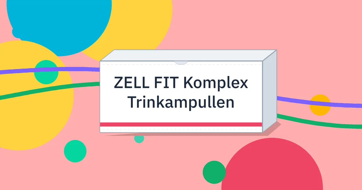 Symbolbild: Packung mit der Aufschrift ZELL FIT Komplex Trinkampullen (PZN 12512403) – Verfügbarkeit und Bezug in Apotheken in Frankfurt am Main