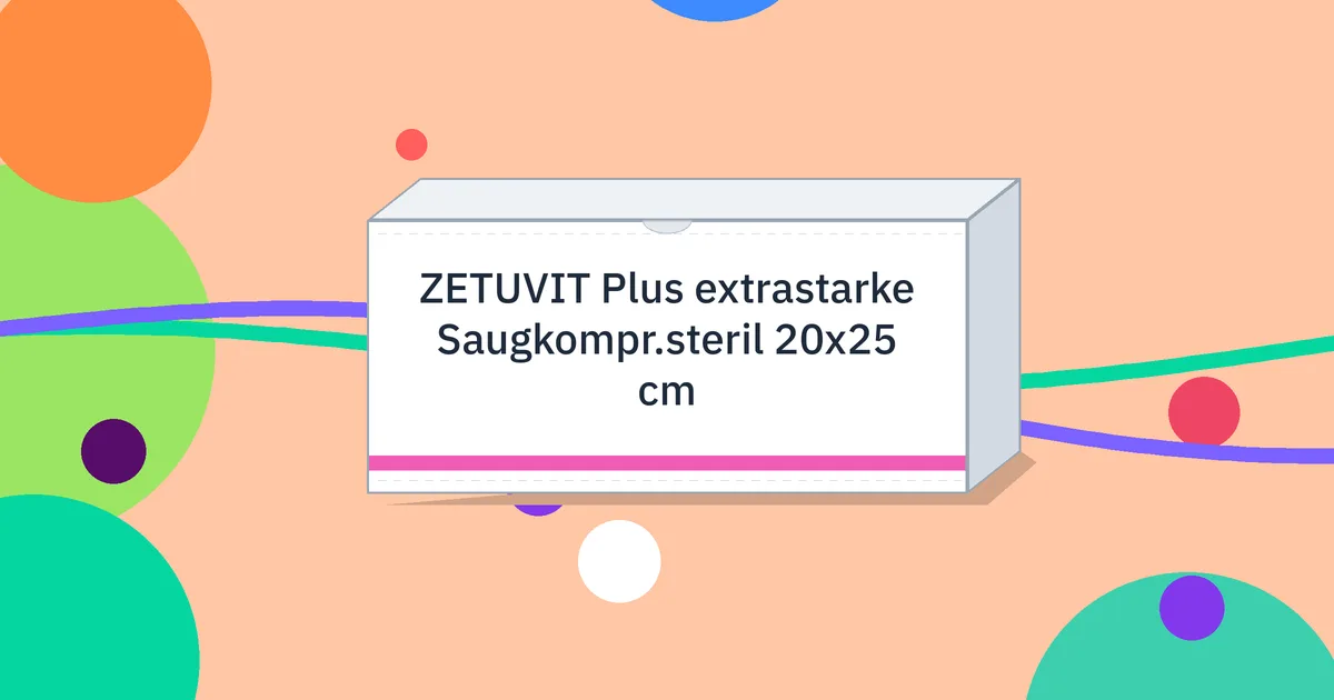 Symbolbild: Packung mit der Aufschrift ZETUVIT Plus extrastarke Saugkompr.steril 20x25 cm (PZN 17164094) – Verfügbarkeit und Bezug in Apotheken in Frankfurt am Main