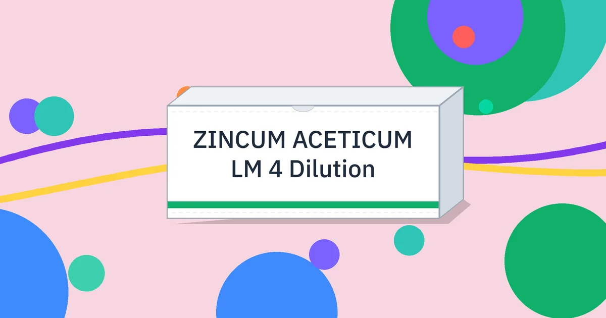 Symbolbild: Packung mit der Aufschrift ZINCUM ACETICUM LM 4 Dilution (PZN 13289396) – Verfügbarkeit und Bezug in Apotheken in Frankfurt am Main