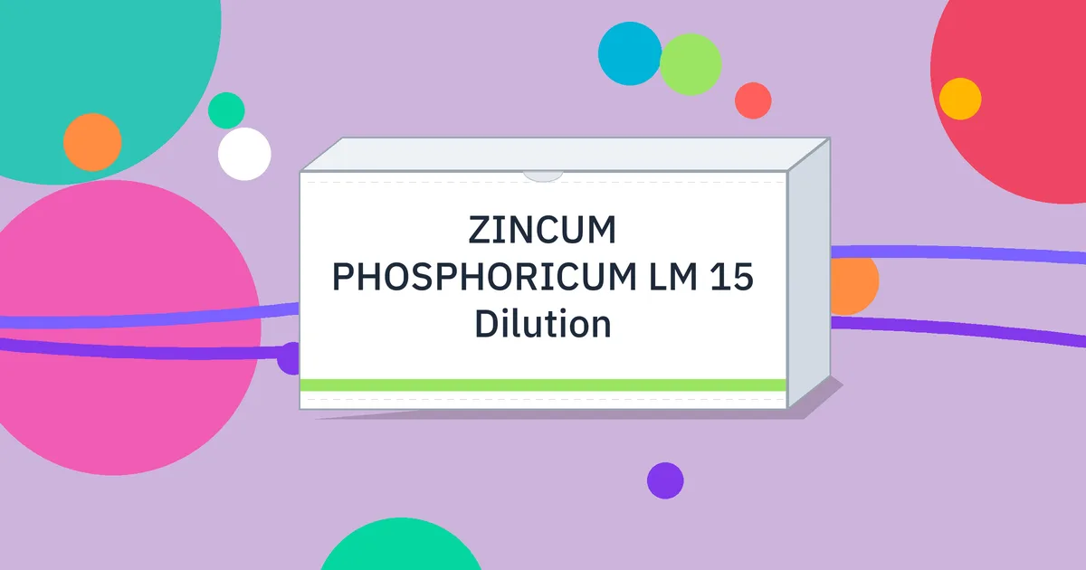 Symbolbild: Packung mit der Aufschrift ZINCUM PHOSPHORICUM LM 15 Dilution (PZN 13297450) – Verfügbarkeit und Bezug in Apotheken in Frankfurt am Main
