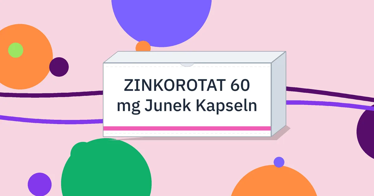 Symbolbild: Packung mit der Aufschrift ZINKOROTAT 60 mg Junek Kapseln (PZN 11072646) – Verfügbarkeit und Bezug in Apotheken in Frankfurt am Main