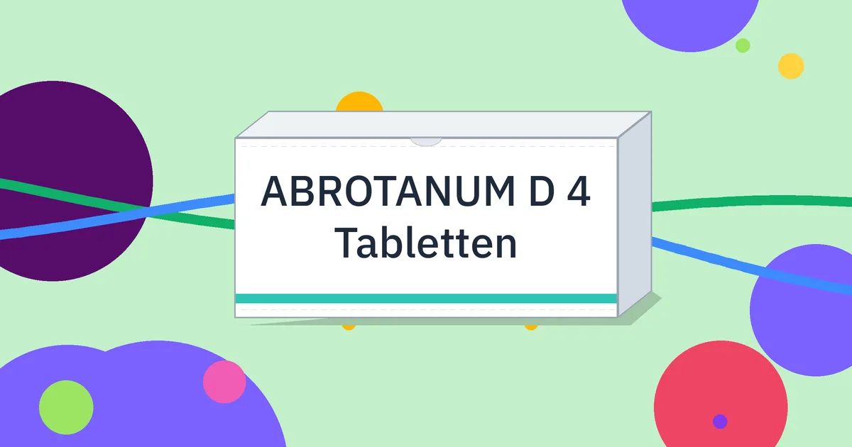 Symbolbild: Packung mit der Aufschrift ABROTANUM D 4 Tabletten (PZN 02624029) – Verfügbarkeit und Bezug in Apotheken in Frankfurt am Main