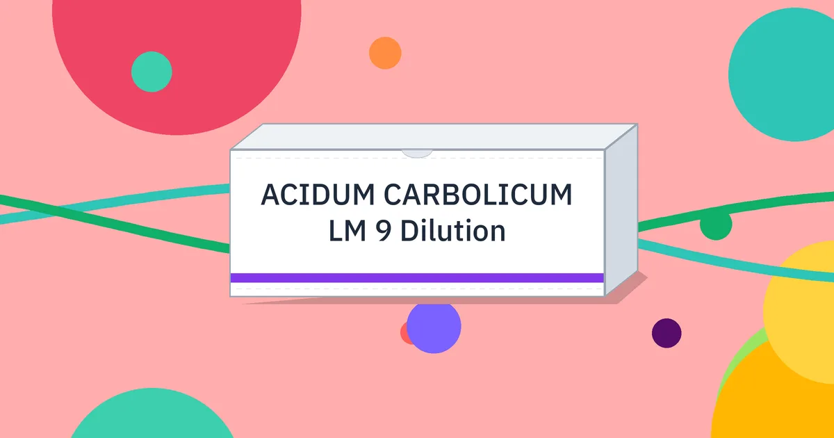 Symbolbild: Packung mit der Aufschrift ACIDUM CARBOLICUM LM 9 Dilution (PZN 13271545) – Verfügbarkeit und Bezug in Apotheken in Frankfurt am Main