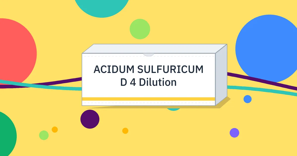 Symbolbild: Packung mit der Aufschrift ACIDUM SULFURICUM D 4 Dilution (PZN 02121340) – Verfügbarkeit und Bezug in Apotheken in Frankfurt am Main