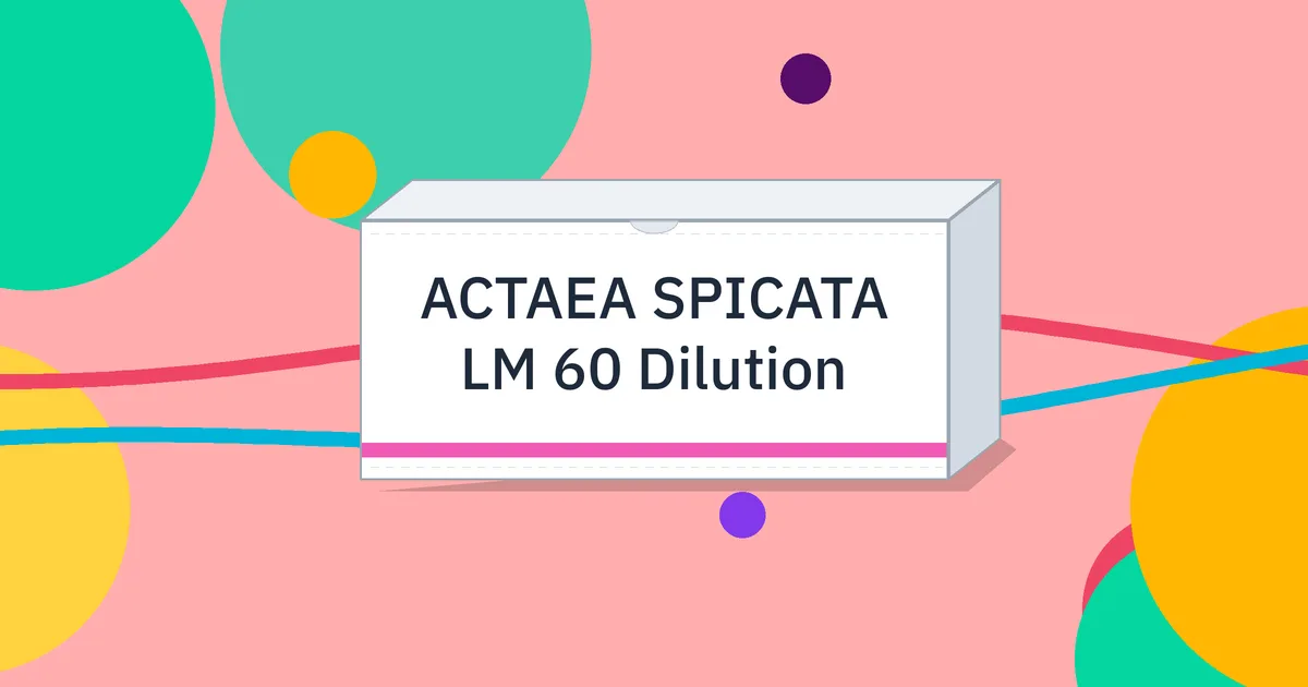 Symbolbild: Packung mit der Aufschrift ACTAEA SPICATA LM 60 Dilution (PZN 13294026) – Verfügbarkeit und Bezug in Apotheken in Frankfurt am Main