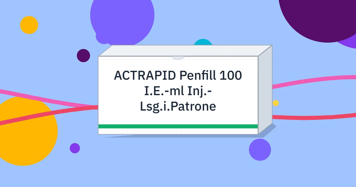 Symbolbild: Packung mit der Aufschrift ACTRAPID Penfill 100 I.E.-ml Inj.-Lsg.i.Patrone (PZN 06306958) – Verfügbarkeit und Bezug in Apotheken in Frankfurt am Main