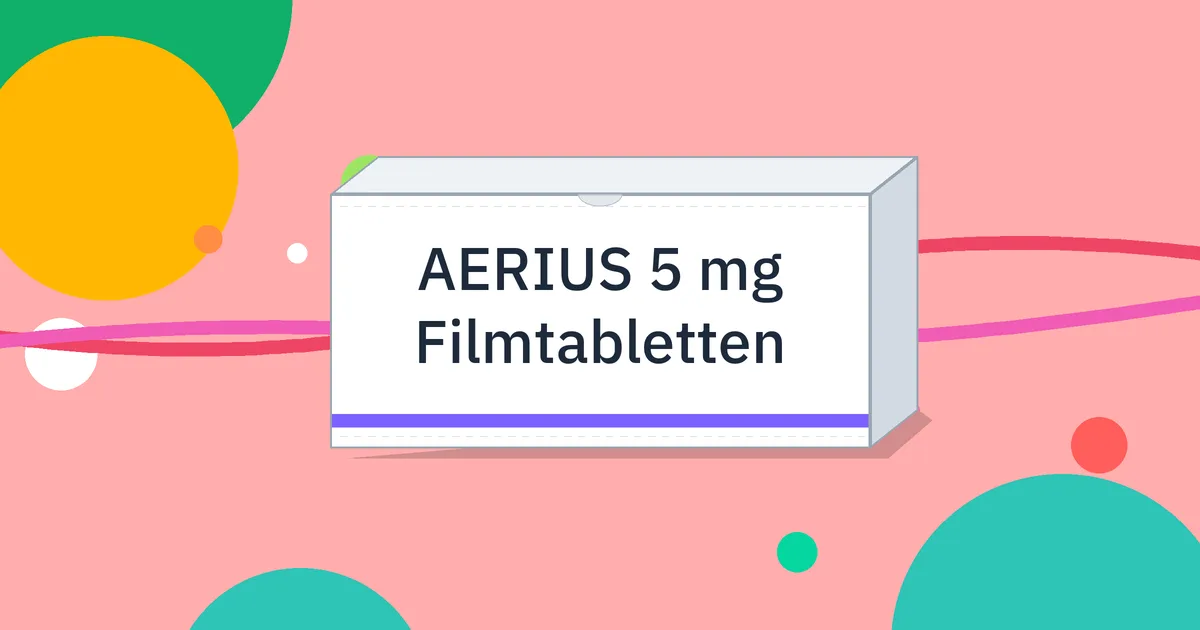 Symbolbild: Packung mit der Aufschrift AERIUS 5 mg Filmtabletten (PZN 16124000) – Verfügbarkeit und Bezug in Apotheken in Frankfurt am Main