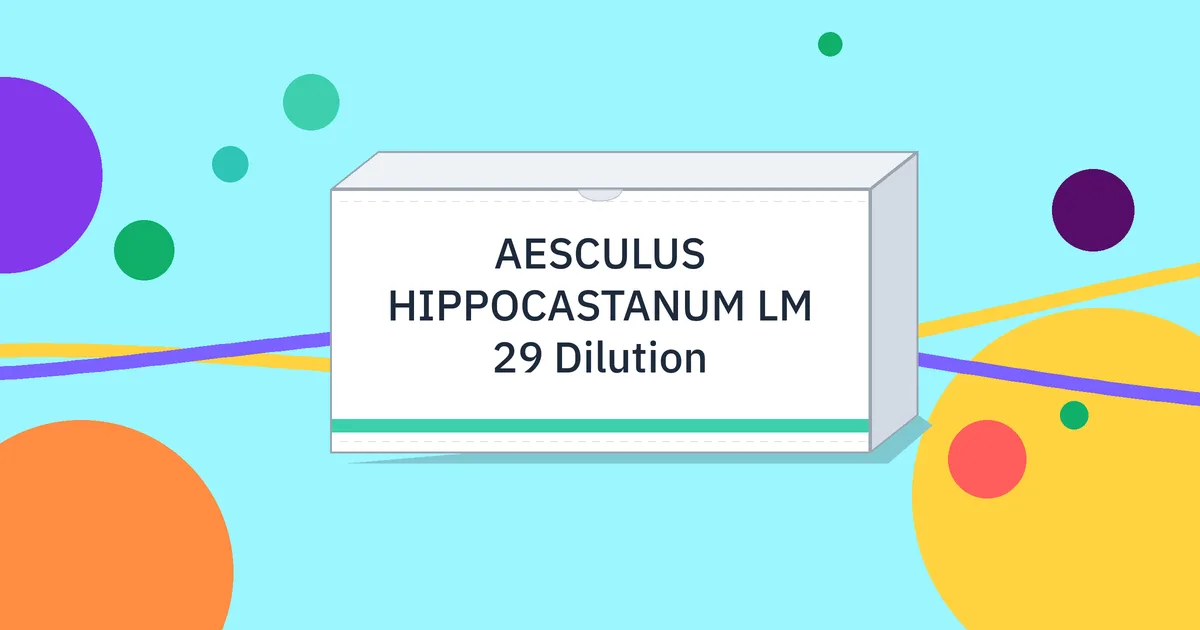 Symbolbild: Packung mit der Aufschrift AESCULUS HIPPOCASTANUM LM 29 Dilution (PZN 12755560) – Verfügbarkeit und Bezug in Apotheken in Frankfurt am Main
