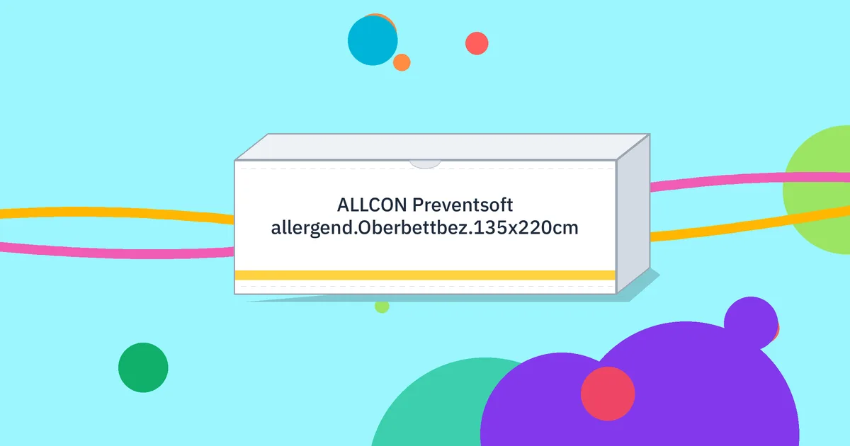 Symbolbild: Packung mit der Aufschrift ALLCON Preventsoft allergend.Oberbettbez.135x220cm (PZN 12445606) – Verfügbarkeit und Bezug in Apotheken in Frankfurt am Main