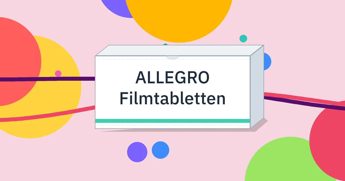 Symbolbild: Packung mit der Aufschrift ALLEGRO Filmtabletten (PZN 02645907) – Verfügbarkeit und Bezug in Apotheken in Frankfurt am Main