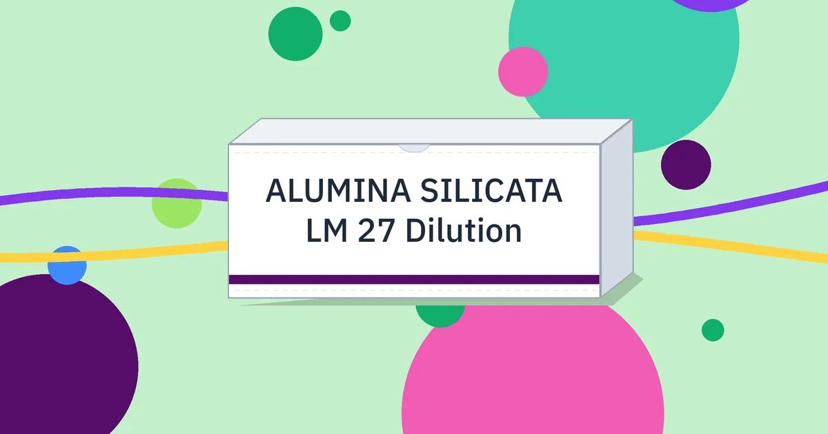 Symbolbild: Packung mit der Aufschrift ALUMINA SILICATA LM 27 Dilution (PZN 12759084) – Verfügbarkeit und Bezug in Apotheken in Frankfurt am Main