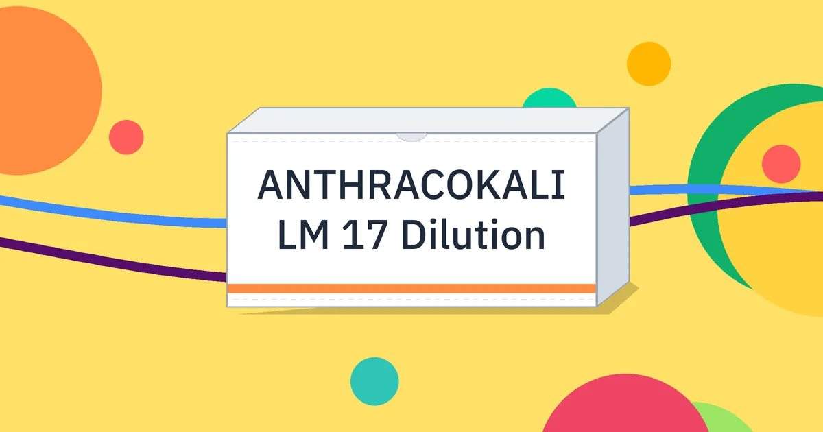 Symbolbild: Packung mit der Aufschrift ANTHRACOKALI LM 17 Dilution (PZN 13371293) – Verfügbarkeit und Bezug in Apotheken in Frankfurt am Main